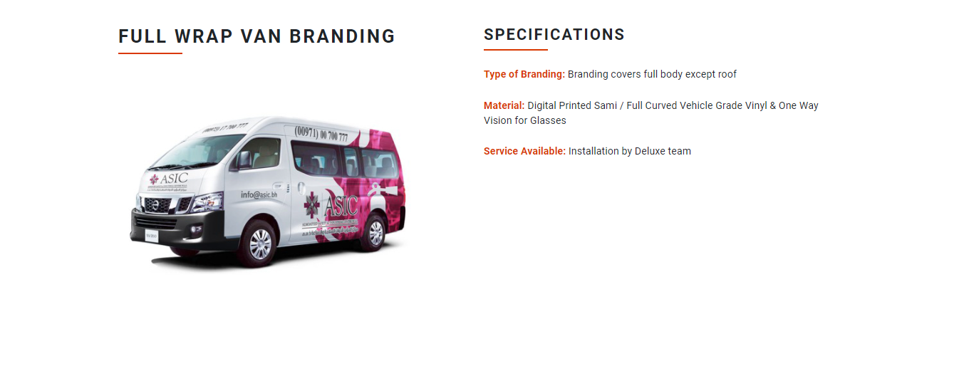 VAN BRANDING