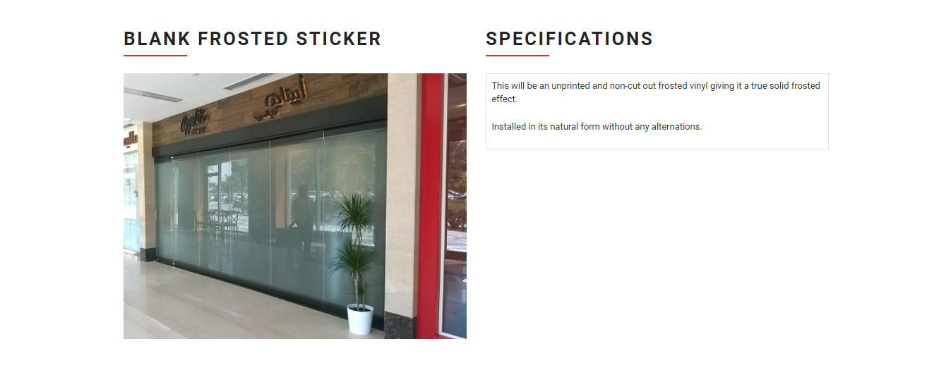 BLANK FROSTED STICKER